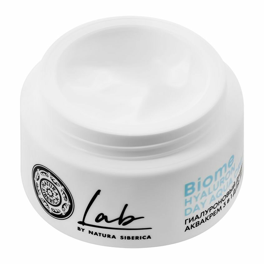 Аквакрем для лица NATURA SIBERICA LAB BIOME гиалуроновый 3в1 (дневной), 50 мл