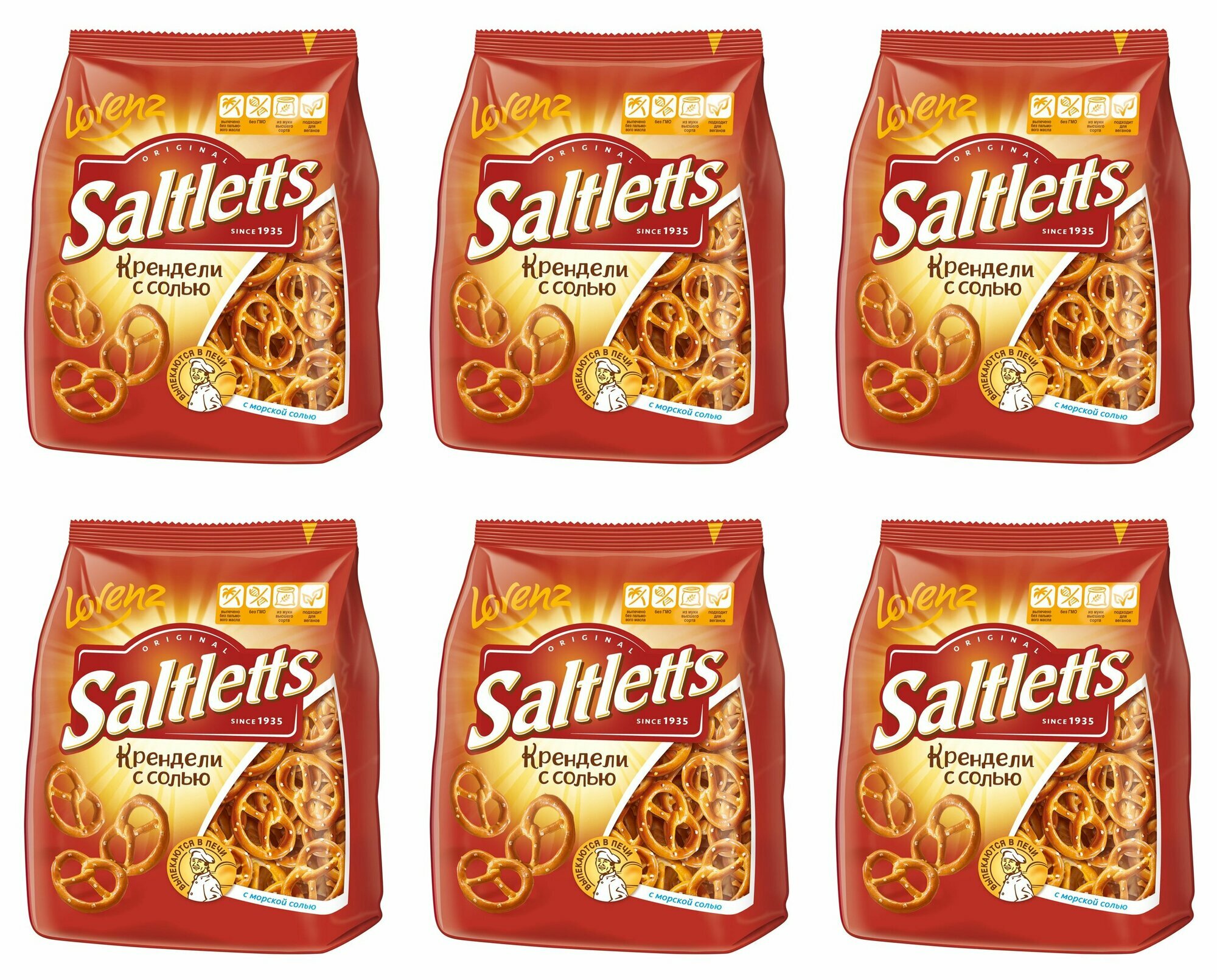 Saltletts Крендели с солью, 150 г, 6 уп //