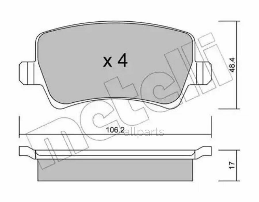 METELLI 22-0676-0 Колодки торм. диск. Ford Galaxy Volvo XC70 II S60 II и др.