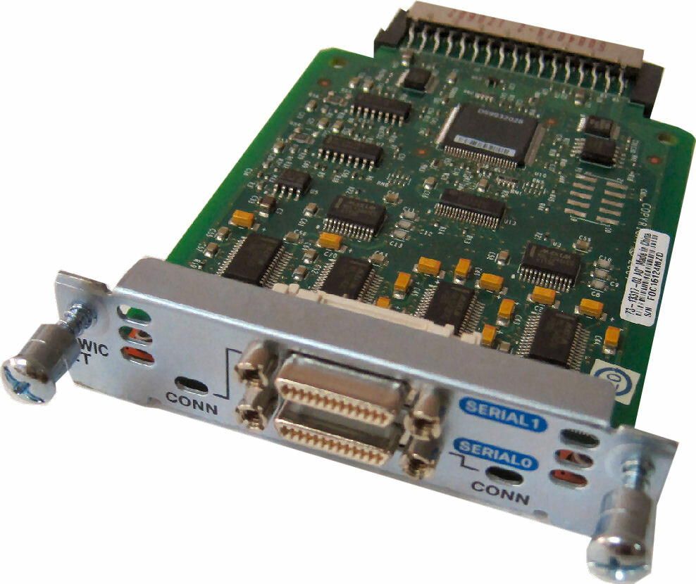 Модуль CISCO HWIC-2T 2-Port Serial WAN Interface Card для Cisco18 19 28 29 38 39 — фото 1