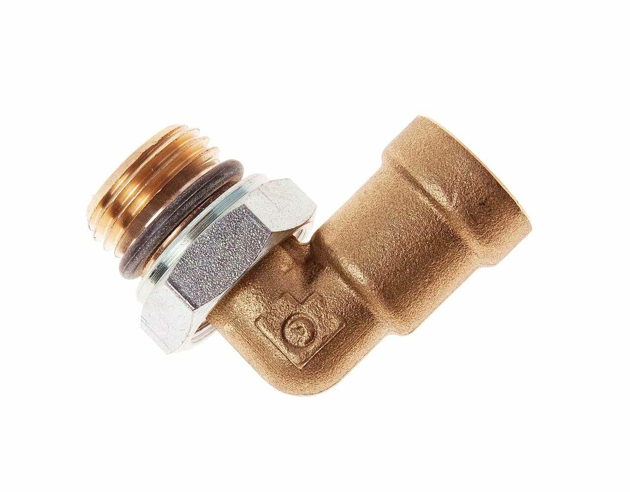 Соединитель трубки ПВХ, полиамид d=8мм (наружная резьба) М16х1.5 угольник латунь, 9502 8-M16X1.5, CAMOZZI