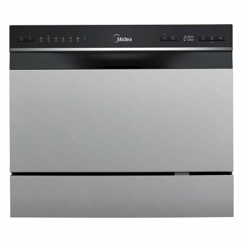Посудомоечная машина Midea MCFD55S460Si, компактная, настольная, 55см, загрузка 6 комплектов, серая