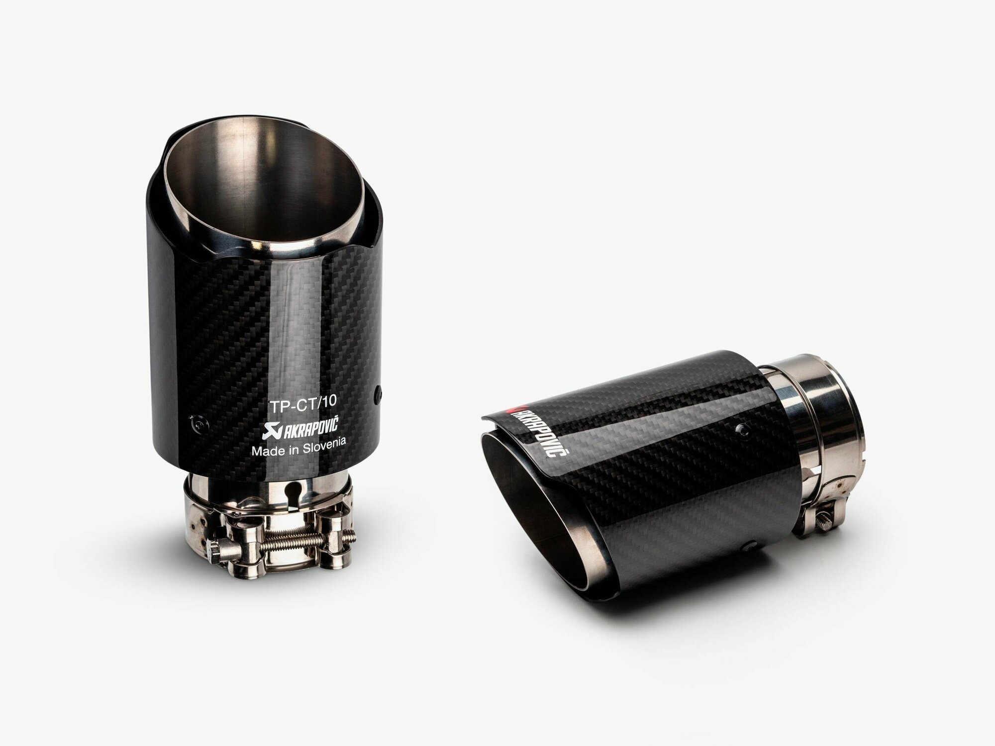 Насадки на глушитель автомобиля универсальные Akrapovic 50-55/90 из Нержавеющей стали и Карбона Глянец для выхлопной системы автомобиля