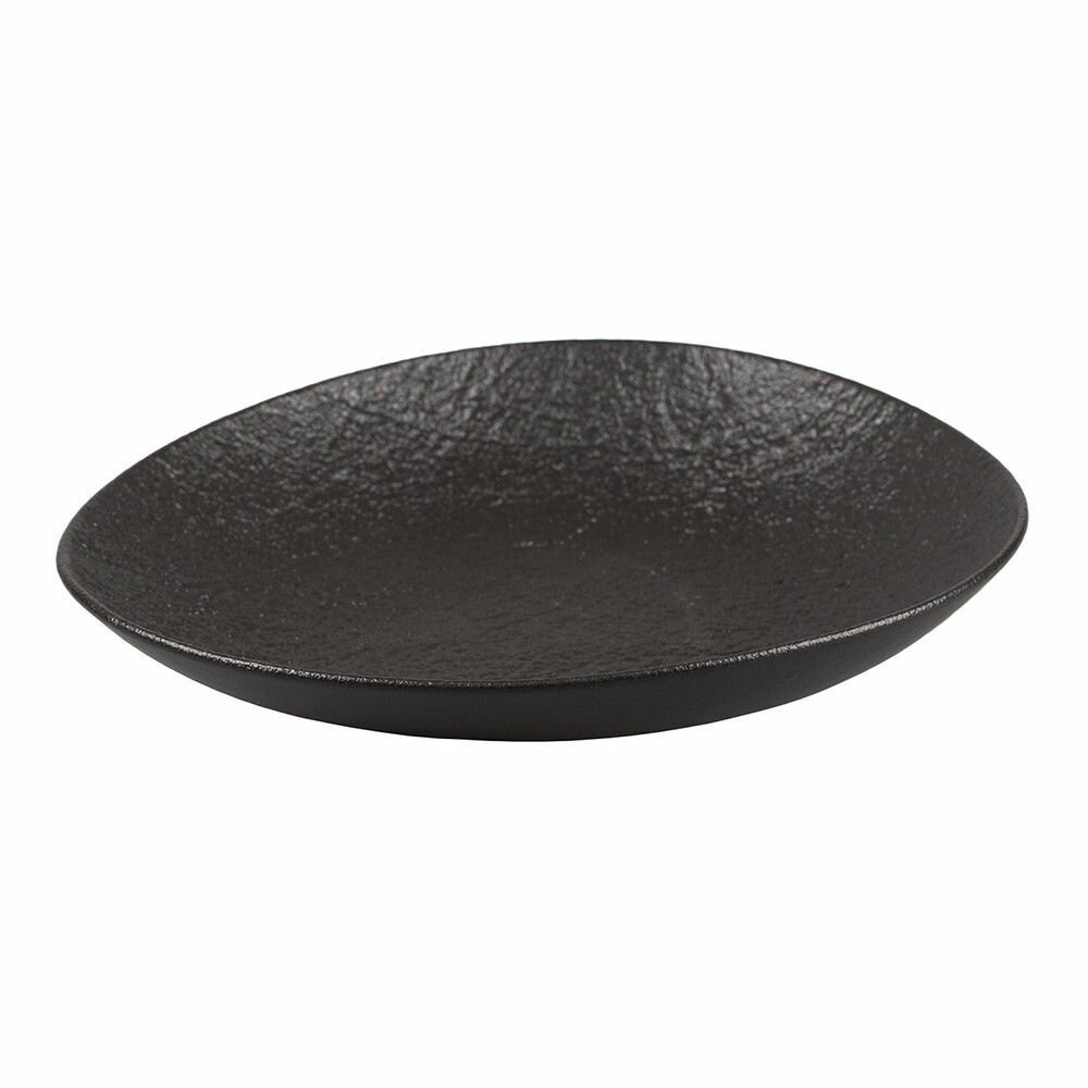 Салатник фарфоровый "Black Raw Steller" овальный L-25,5см