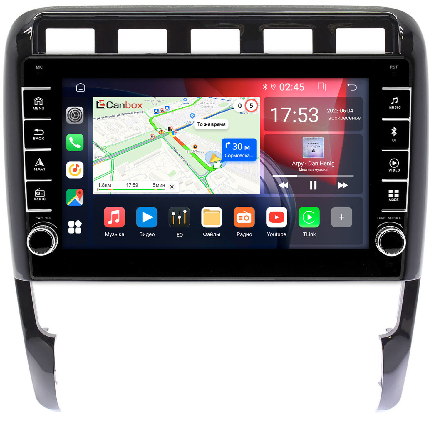 Штатная магнитола Canbox BGTR9-366 Porsche Cayenne (955) 2002-2007, Cayenne (957) 2007-2010 Android 10.1 (IPS, DSP, CarPlay)