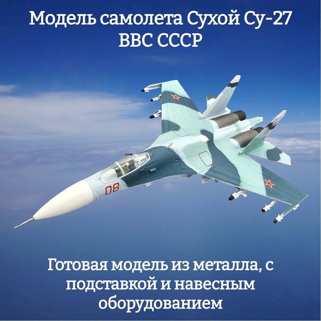 Модель истребителя Су-27 ВВС СССР 1:100