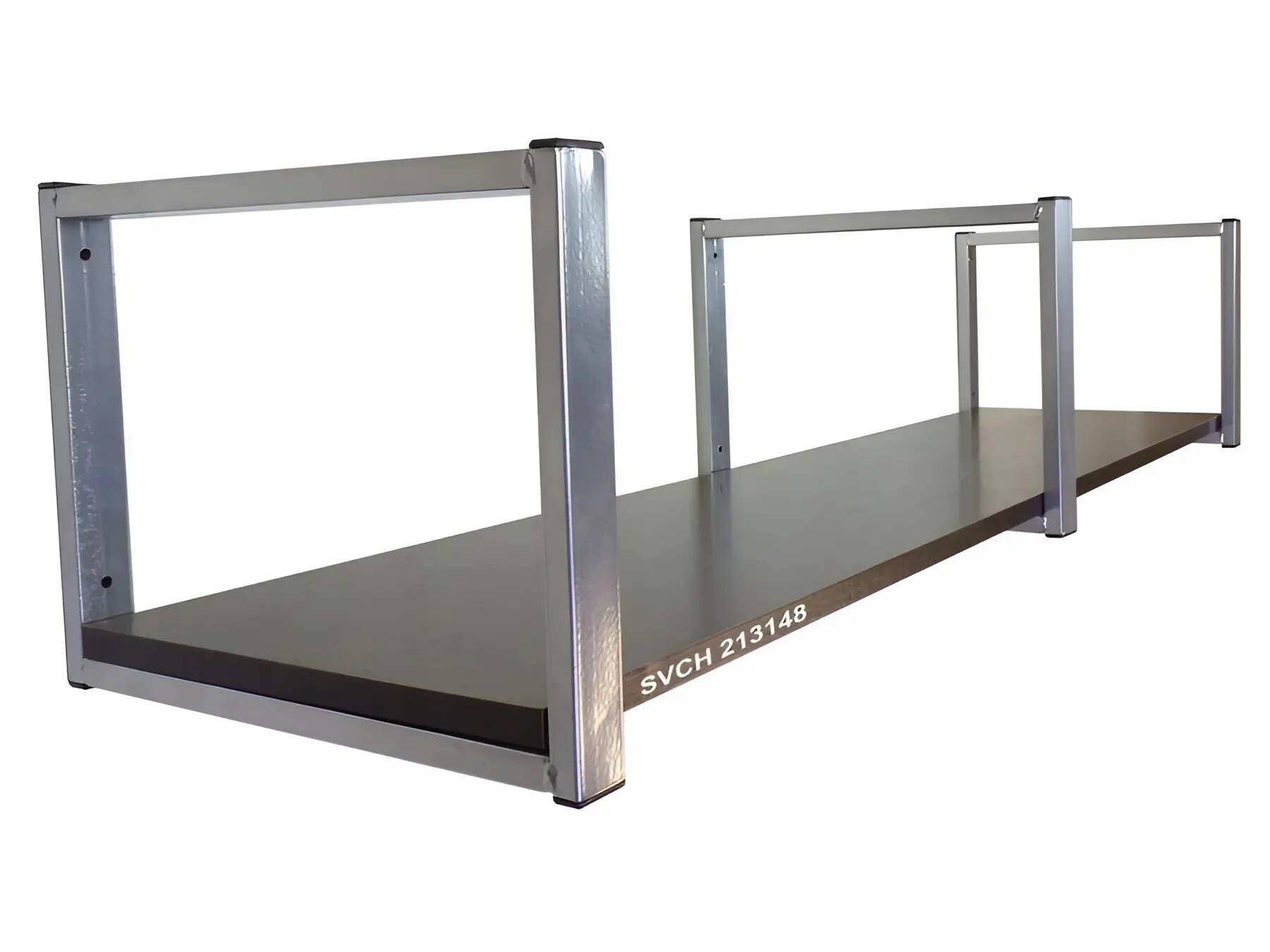 Полка для микроволновки GARROSS "SIBERIA 213148", 1 полка 30х120 см, высота 25 см, каркас серебристый, цвет полок венге