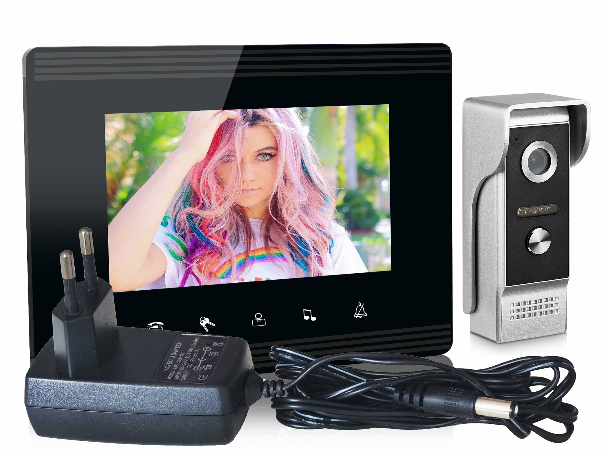 Цифровой HD видеодомофон ЕР-7200 (G7593707V) для калитки на дачу. Высокое разрешение камеры 1 Мп. 25 мелодий вызова.