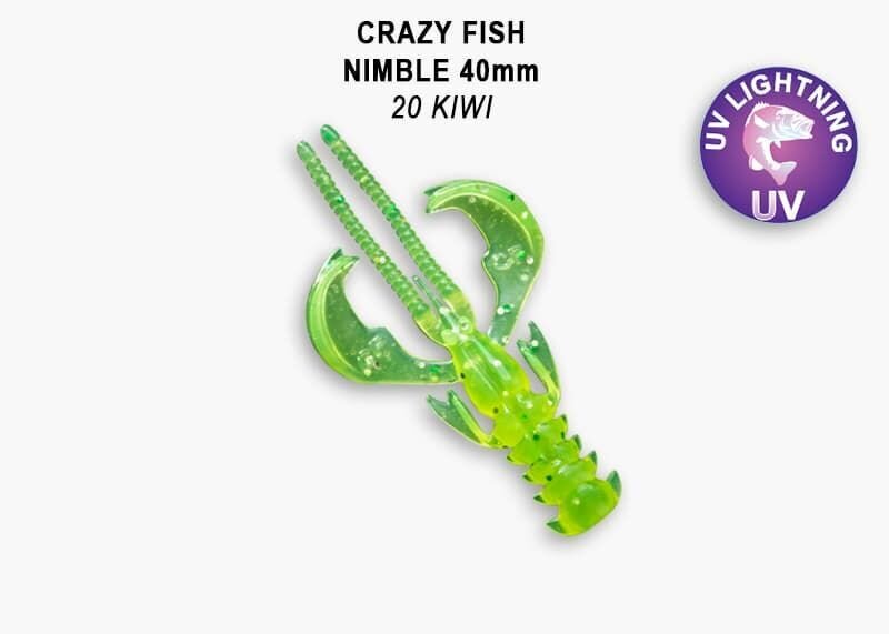 Силиконовые приманки Crazy Fish Nimble 1.6" 49-40-20-6 кальмар