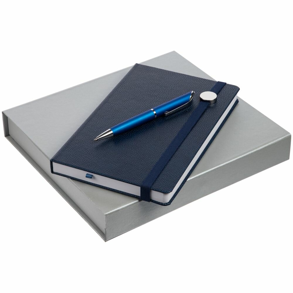 Набор Nova, синий, 24х21,3х3,5 см, искусственная кожа; картон; пластик