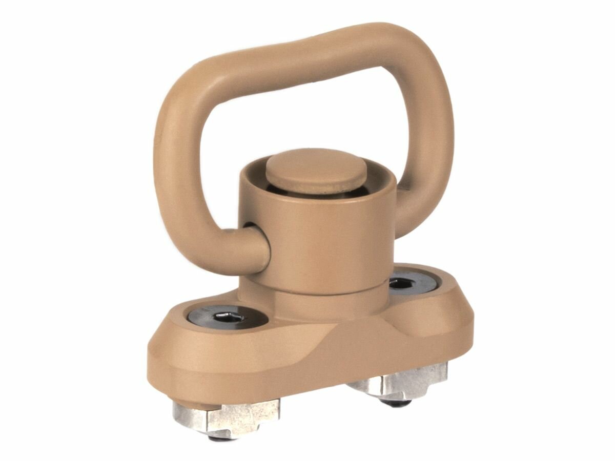 Антабка ShotTime быстросъёмная QD, на M-LOK, для ремня 25мм, песок