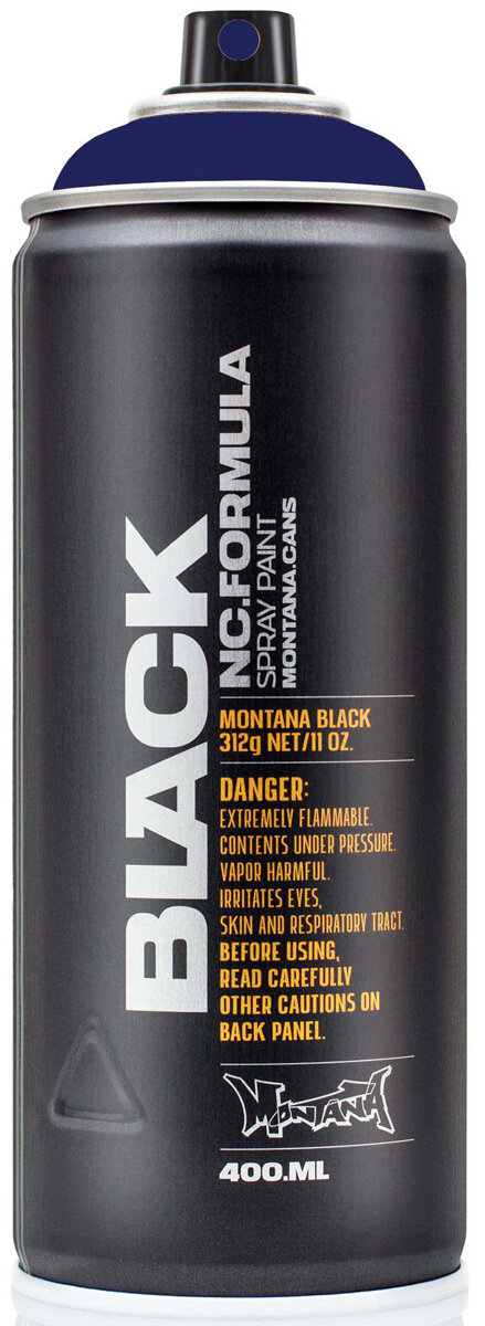 Краска для граффити аэрозольная MONTANA BLACK энергетик фиолетовый 0,4л P4100 BLK