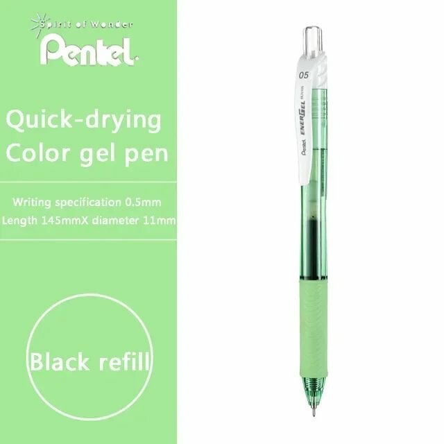 12 шт, японская быстросохнущая нейтральная игольная ручка Pentel BLN-105, 0,5 мм