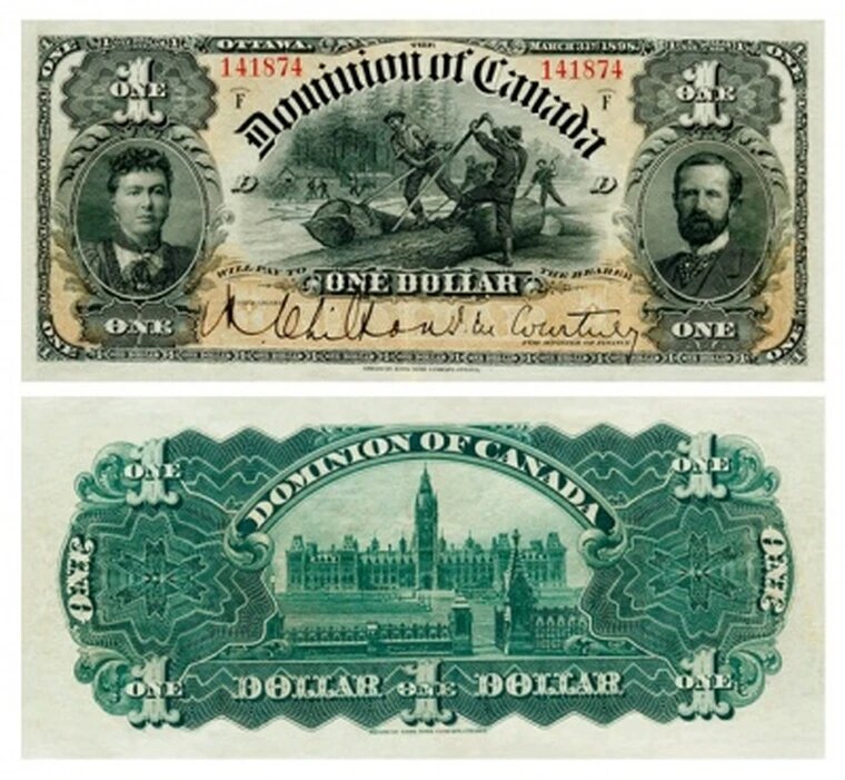 1 доллар 1898 года Канада, сувенирная копия, банкноты и купюры редкие коллекционные