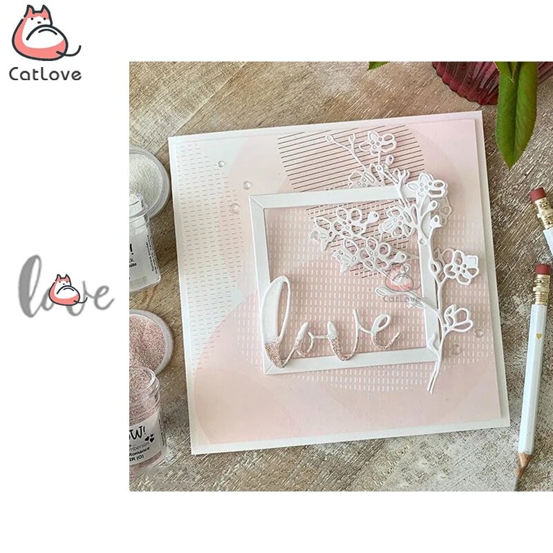 Металлические штампы для скрапбукинга Love Word