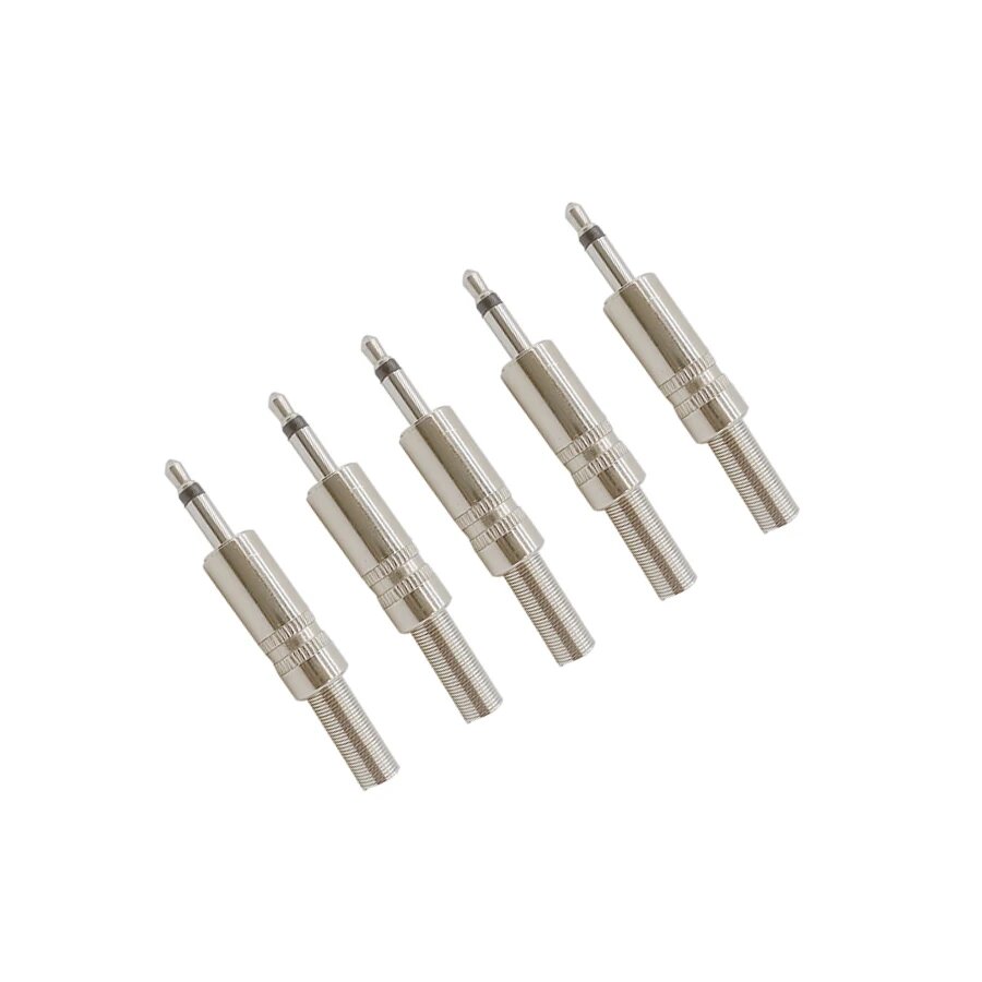 5 шт. 3,5 мм 2-полюсный разъем для наушников с моно-головкой, аудиоразъем 3,5 мм, 2-контактный Адаптер для микрофона