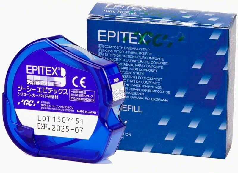Epitex refil XFine - полимерные штрипсы для финирования и полирования, сверхмелкозернистые, картридж с лентой 10 м, цвет розовый