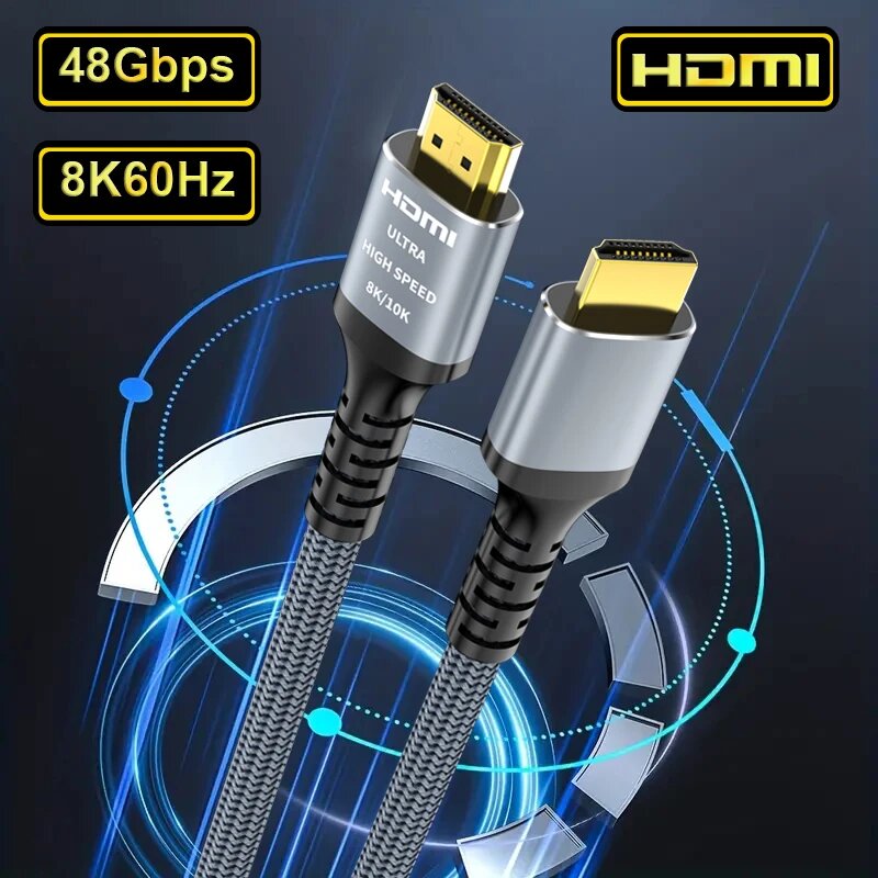 CYANMI HDMI кабель 2.1 8K 48 Гбит/с 2 шт. 1PACK, 1m