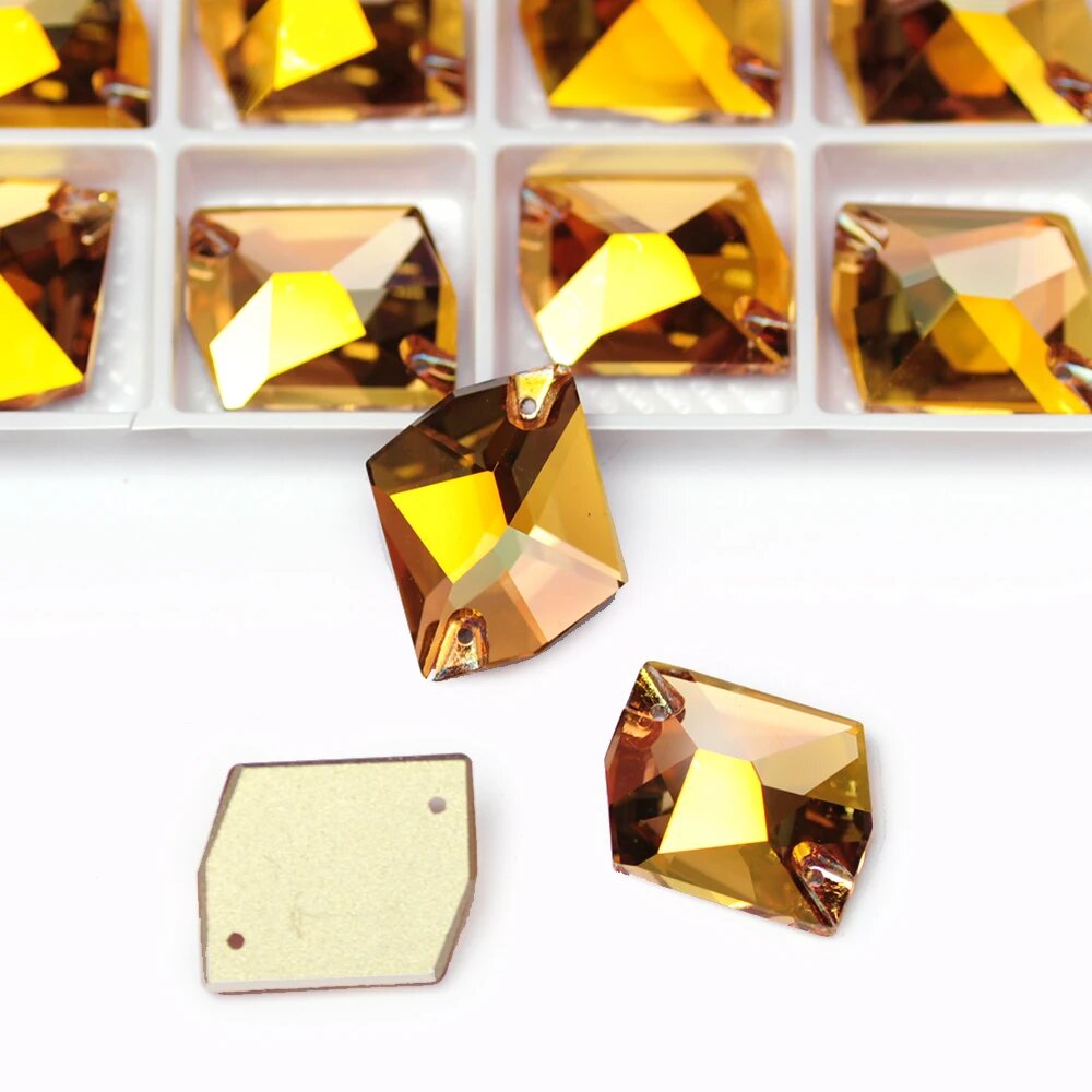 Стразы PUBRILEX 11x14mm Sunshine Gold, 14шт