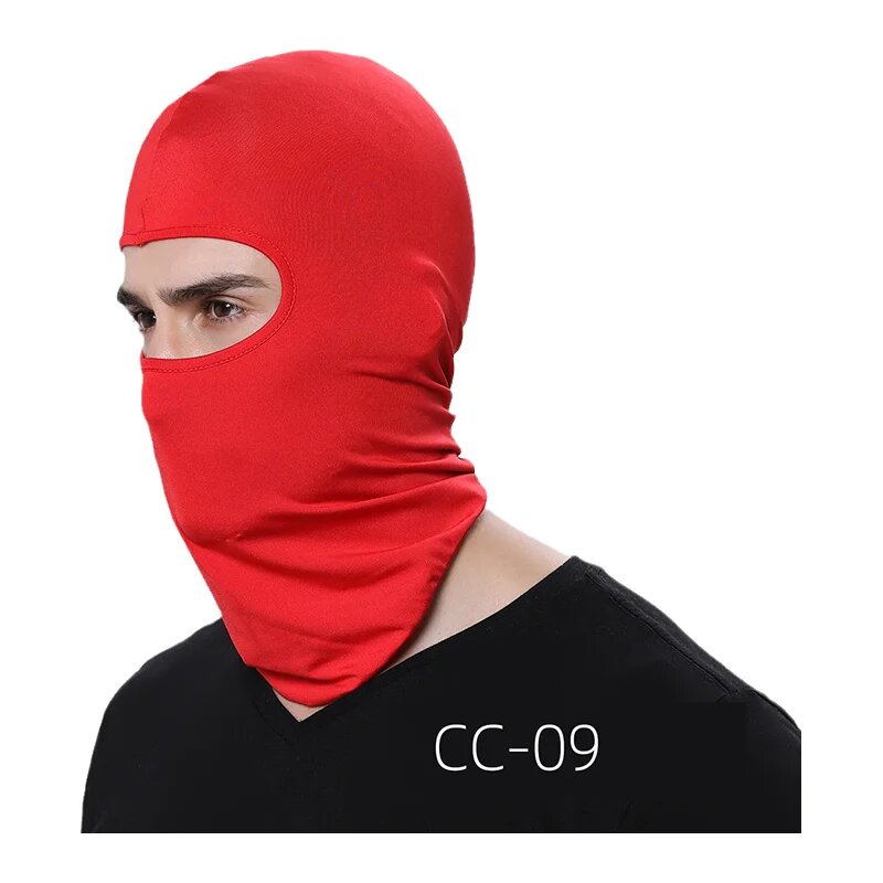 Мотоциклетная маска на шлем, Балаклава 23 Цвета, летние аксессуары для Красный, CC-09 Bright Red