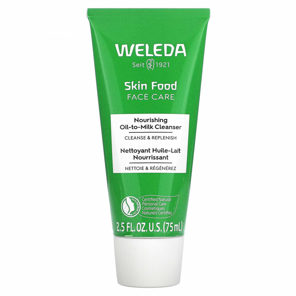 Weleda, Skin Food, уход за лицом, питательное очищающее средство 2 в 1 и маска для лица, 75 мл (2,5 жидк. унции)