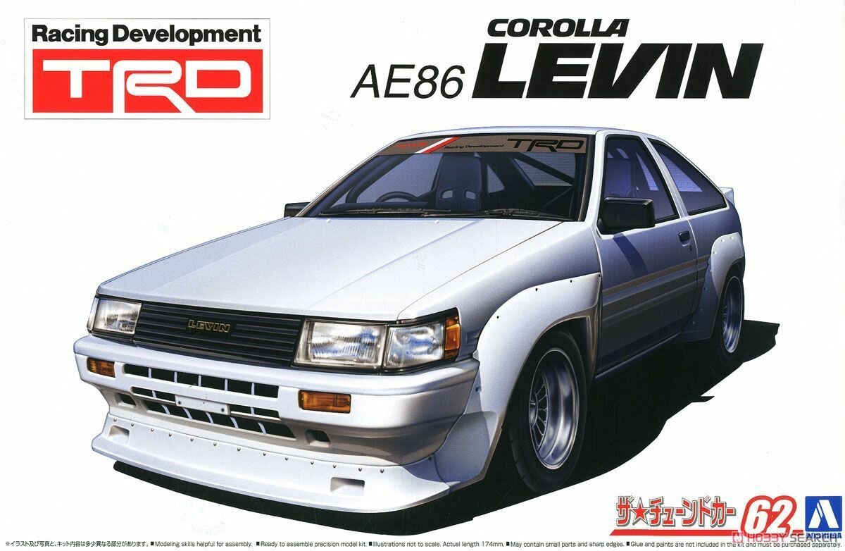 Сборная модель Машинка Aoshima-05798 1/24 Toyota AE86 Corolla LEVIN car model kit