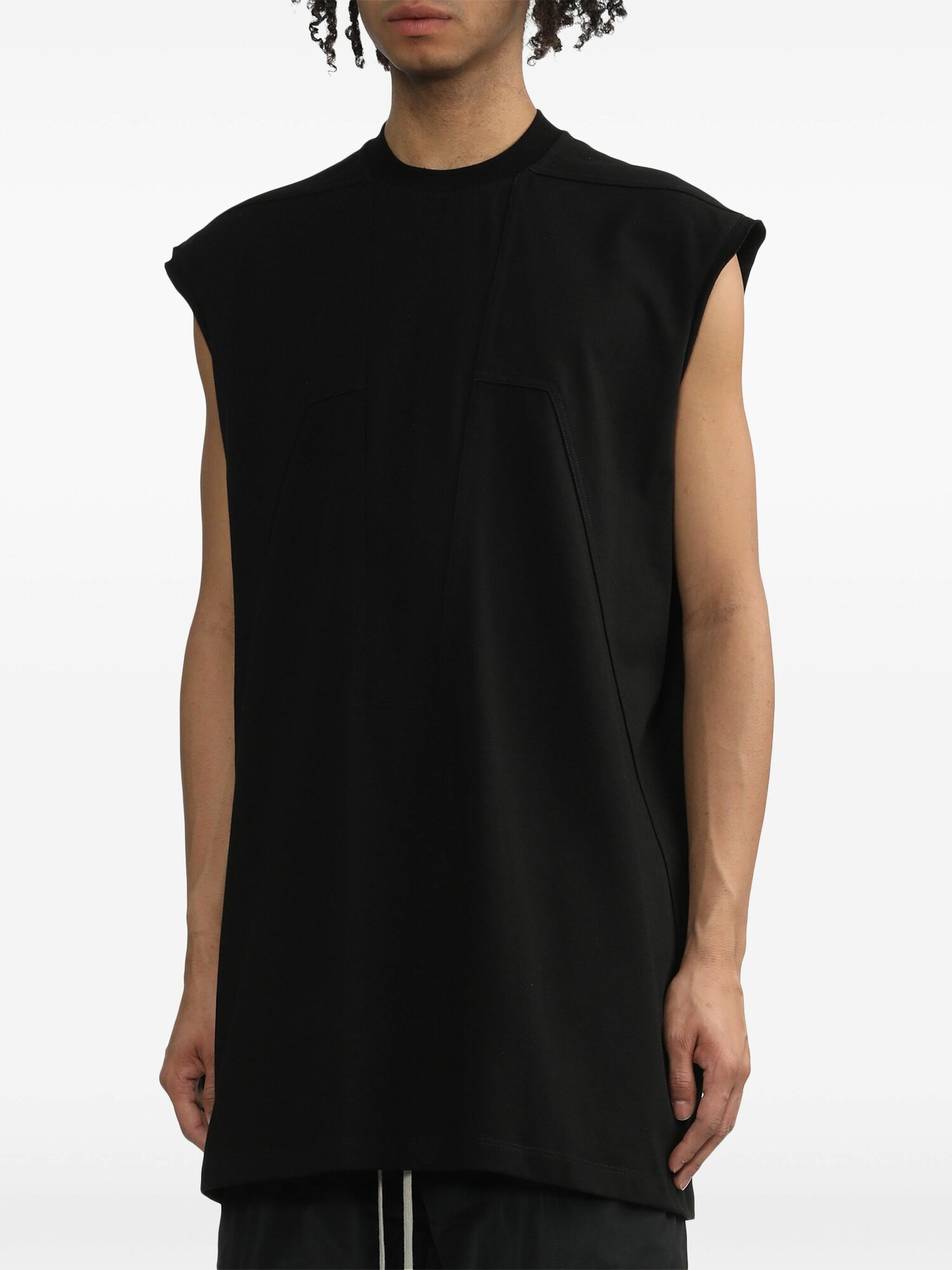 Топ Rick Owens Spintered Tarp, размер 52, black/black — фото 1