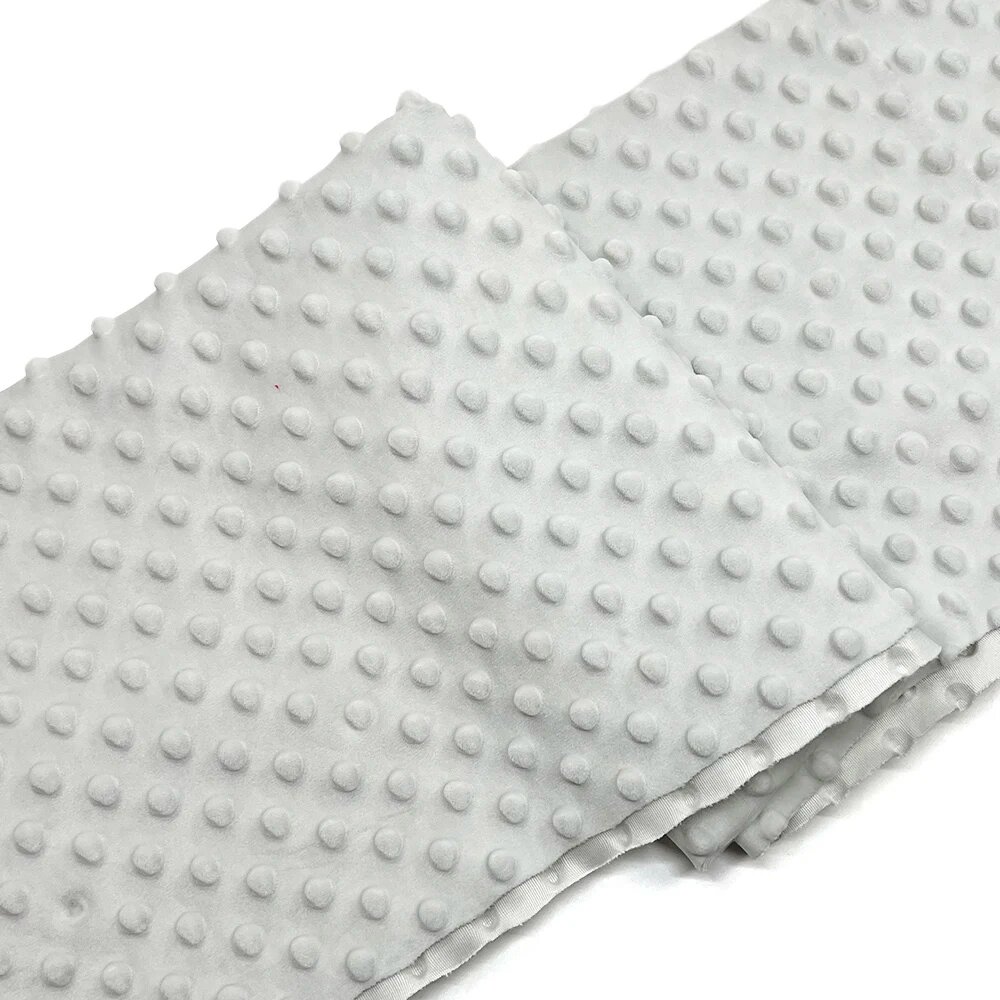 Плюшевая ткань ZYFMPTEX Minky Dot 45x45 см 40 цветов Серый, minky dot A200