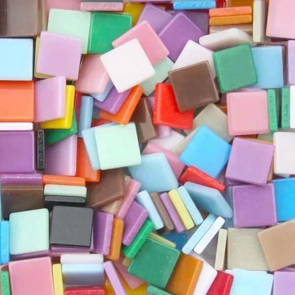 Цветные мозаичные плитки из смолы для рукоделия 80 шт. Розовый, Non-Trans All Mix