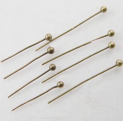 Булавки для бижутерии ALISA WANG 200 шт, 16-40 мм, 0.5x25mm 200pcs, antique bronze