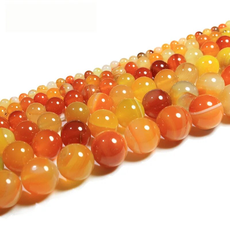 Круглые бусины St.kunkka из оранжевого полосатого агата 4/6/8/10/12 мм 10mm X 38Pcs