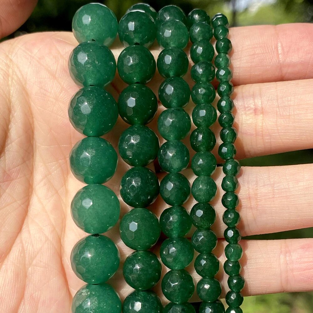 Нефритовые бусины граненые круглые fascinante viento 4/6/8/10/12 мм 6mm