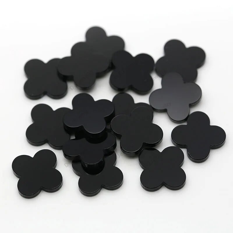 Черный агат и белый перламутр для бижутерии 18mm 20pcs, Black Agate