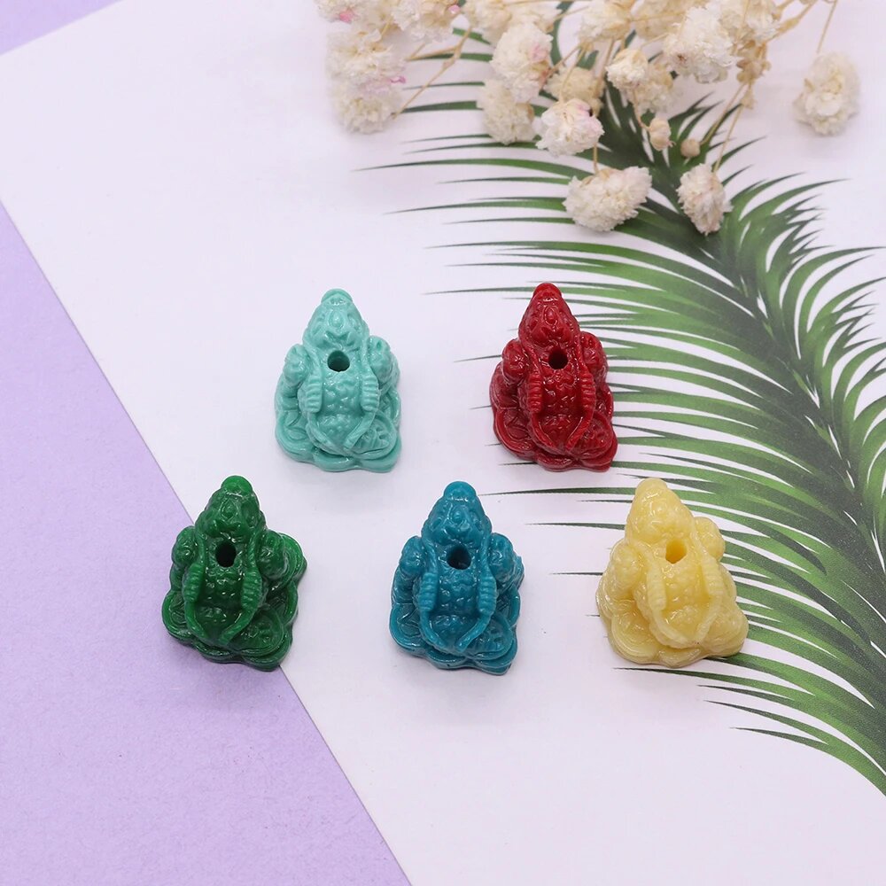 Бусины из искусственной смолы LILDBZ, коралловый, золотой жаба G