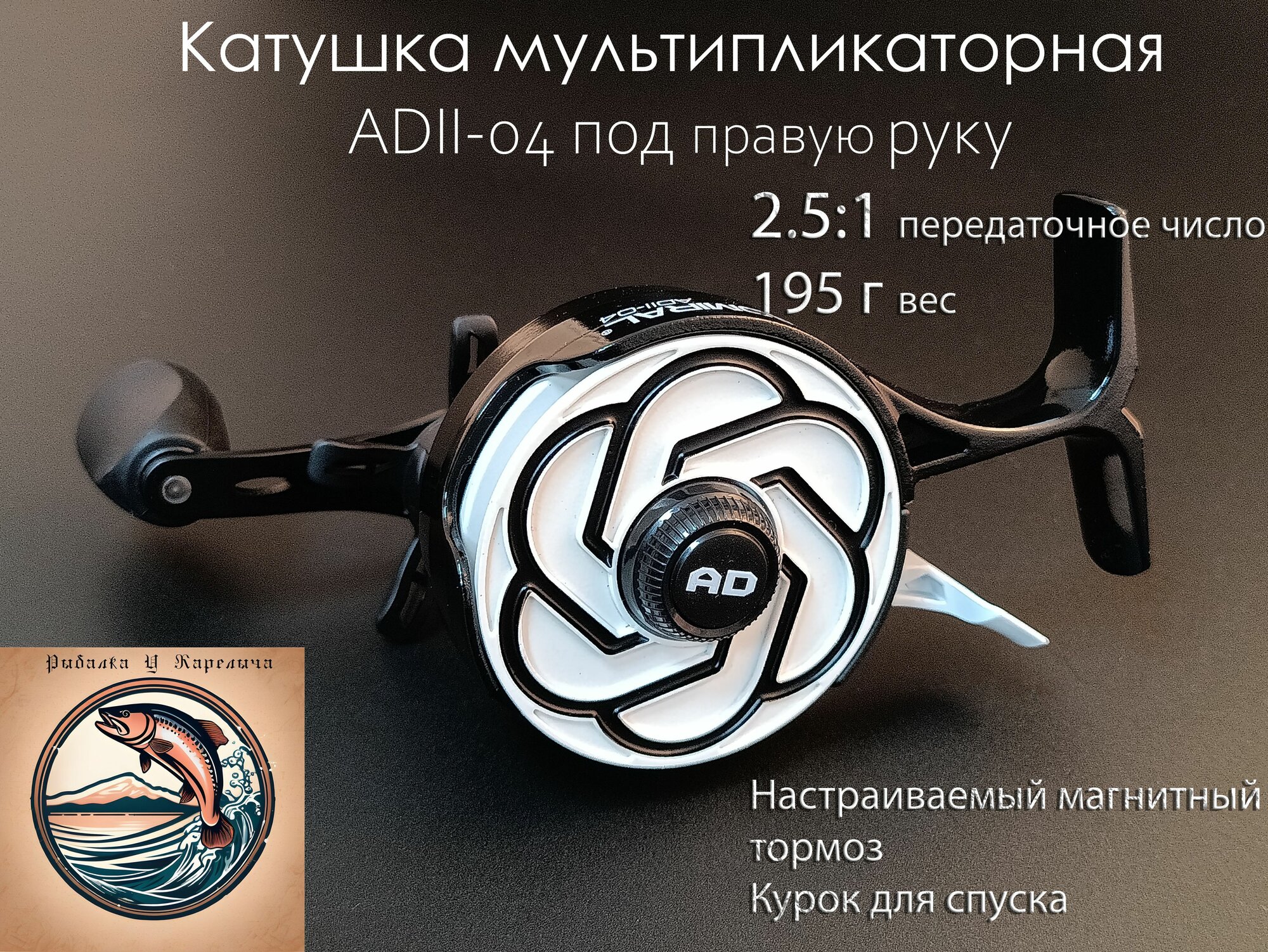 Катушка 13 Fishing мультипликаторная зимняя от ADMIRAL (ADII-04)