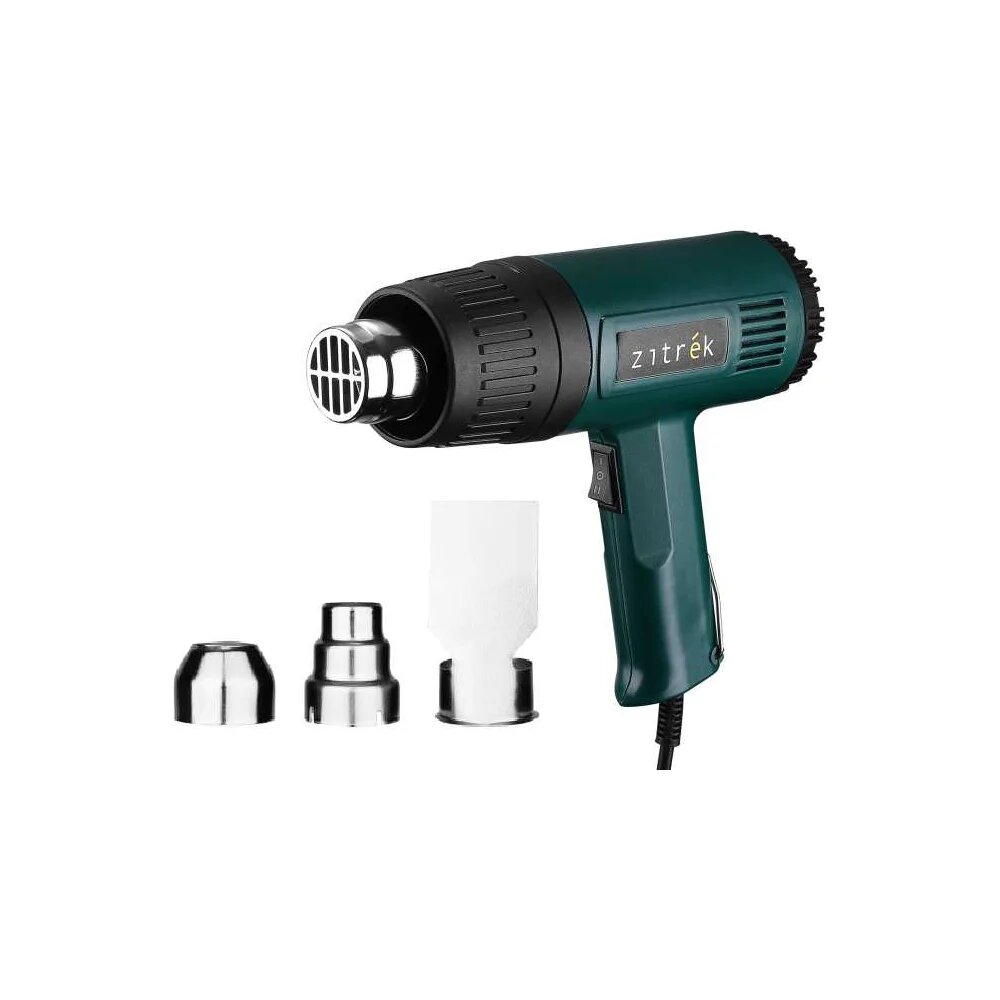 Фен строительный Zitrek ZKHG2000 2000 Вт пистольный тип, щеточный двигатель, защита от перегрева