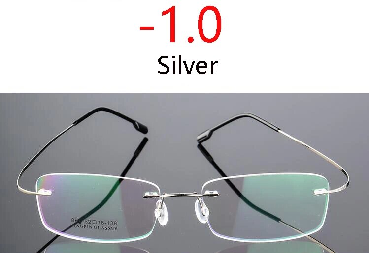 Безрамные очки для близорукости -1.0 Silver
