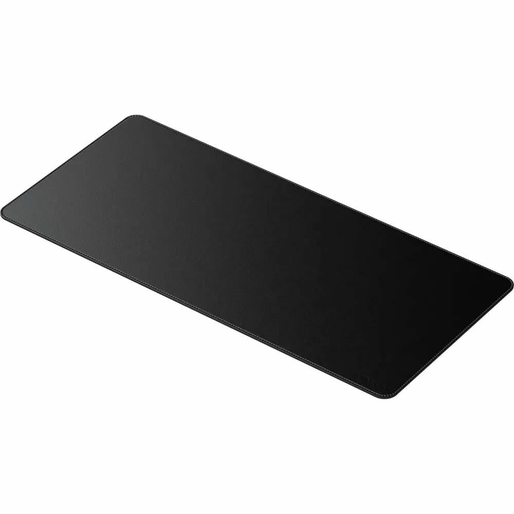 Коврик для мыши и клавиатуры большой из веганской кожи Satechi Vegan-Leather Premium Desk Mat. Цвет: черный.