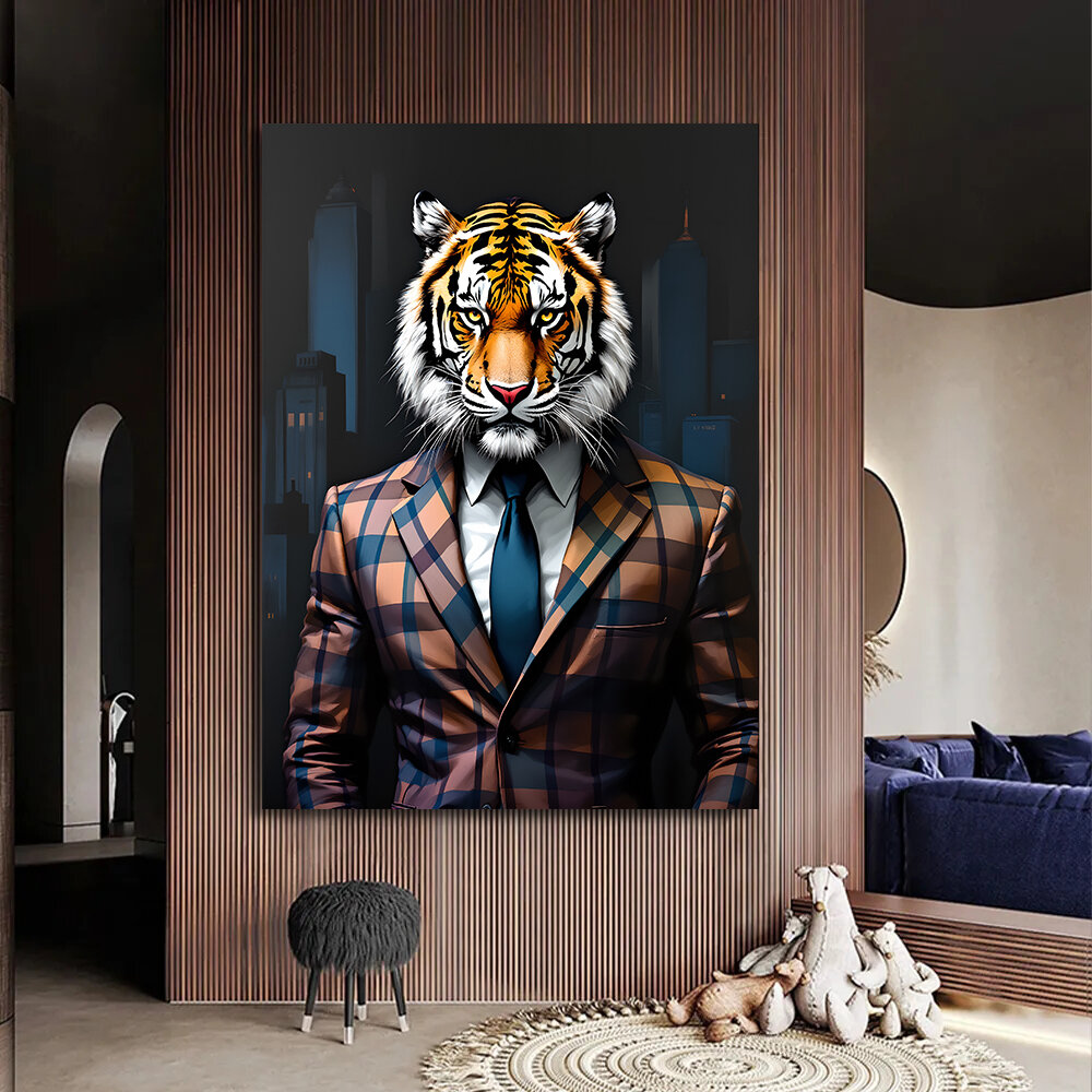 Картина ВсеКартины. тут "Тигр", поп-арт, на подрамнике, хлопок, 30x20 см