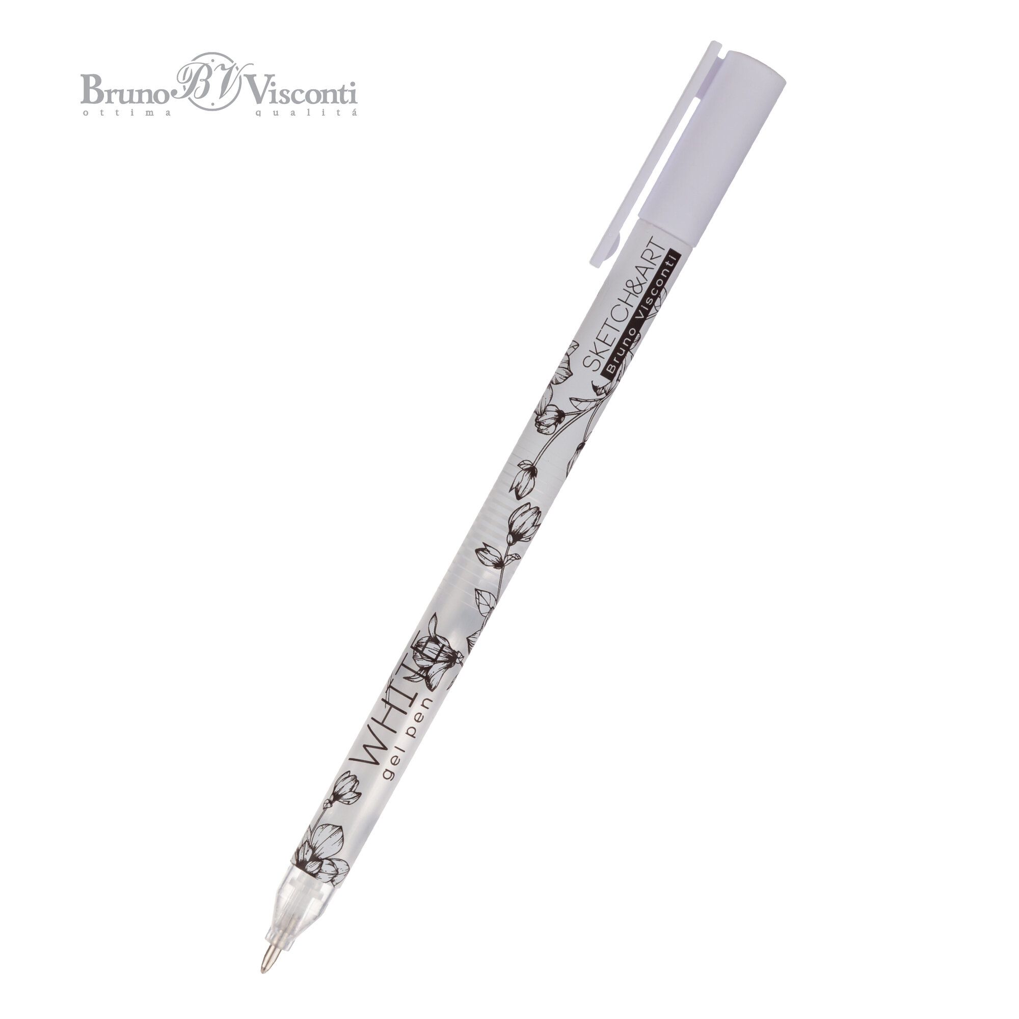 Ручка гелевая BrunoVisconti 0.8 мм, белый Sketch&Art "UniWrite.WHITE" Арт. 20-0312/03