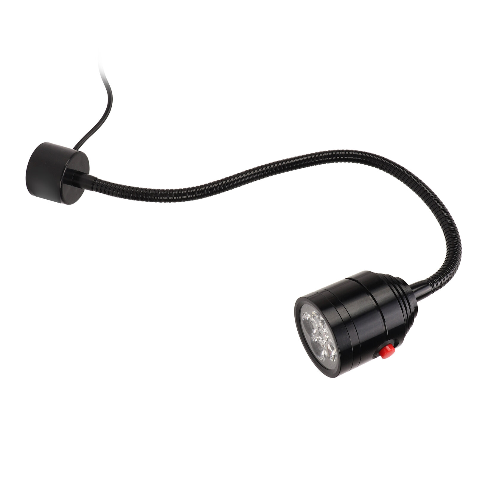 Светодиодная лампа для станков с магнитным основанием, гибкая гусиная шея, 900LM, металлическая светодиодная лампа для станков, вилка стандарта США, 110 220 В