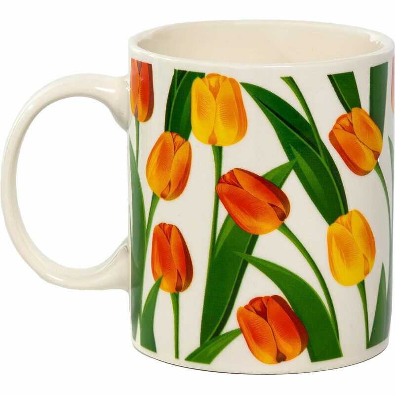 Кружка 350мл Тюльпаны, NEW BONE CHINA, подар. уп, 135-08029, 2210421