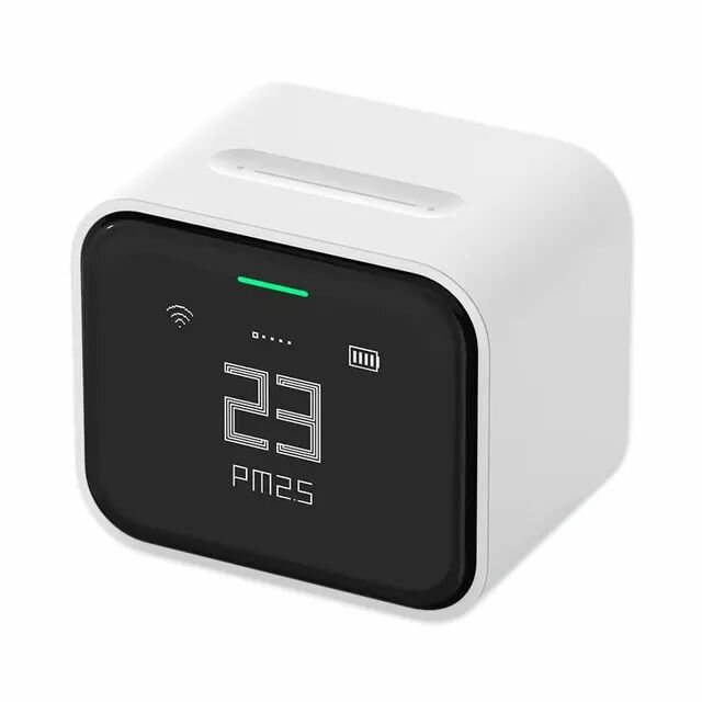 Анализатор качества воздуха Xiaomi Air Monitor Lite датчик углекислого газа СО2, 5 в 1 (температура, влажность СО2 PM2.5 PM10 - летучие частицы) MiHome Apple HomeKit CGDN1, Белый