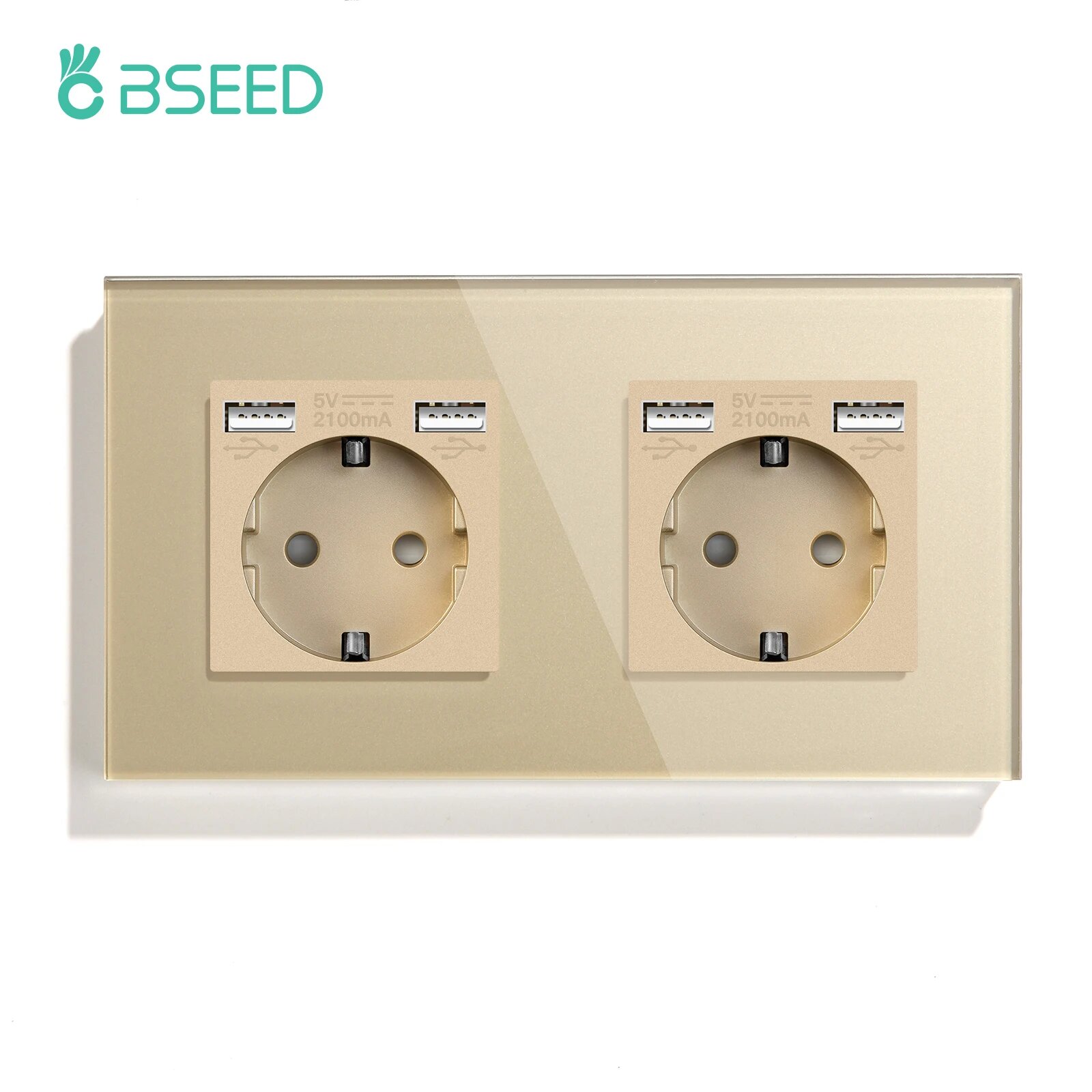 Двойные настенные розетки BSEED EU с USB Type-C