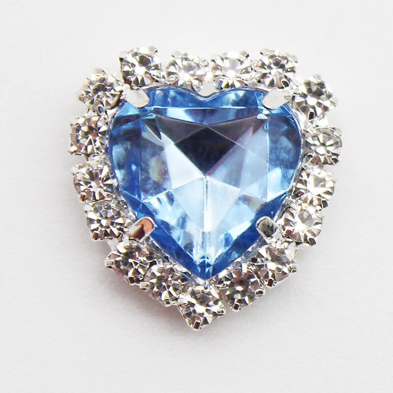 Сердце из камня в серебре, синий, Color: 2