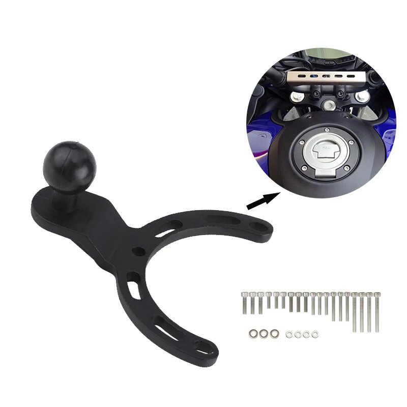 Регулируемое крепление на Бензобак Мотоцикла, кронштейн камеры телефона GPS для Yamaha Kawasaki Honda, Мотоциклетные аксессуары