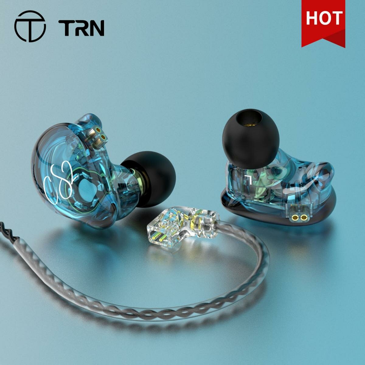 Новые наушники TRN CS2 Hi-FI 1DD Dynamic HIFI Bass Earbuds для бега и занятий спортом, игровая гарнитура для TRN ST1 TA1