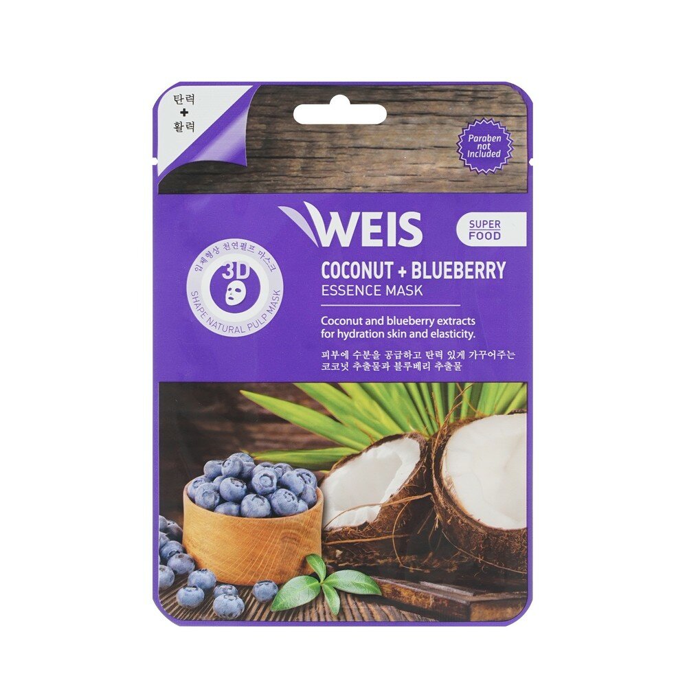 Маска для лица WEIS с экстрактами кокоса и голубики 23г