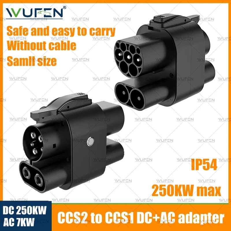 WUFEN DC + AC CCS2 к CCS1 EV зарядное устройство EVSE CCS Combo 2 к CCS Combo 1 DC For BMW i3 car