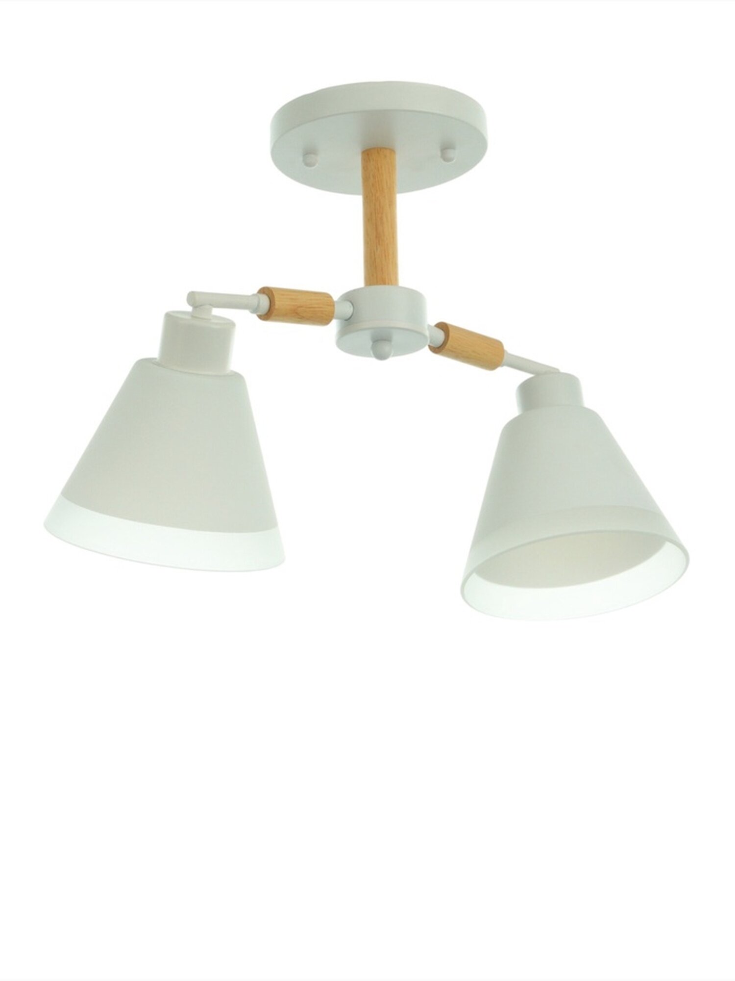 Люстра потолочная BayerLux «Вудли», 2хЕ27, 40 Вт, белый, 45×16×29 см